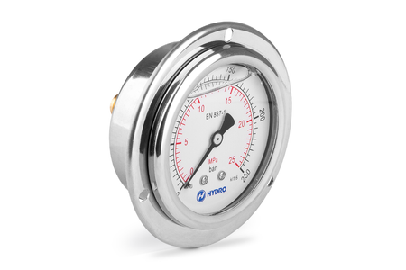 Manometr glicerynowy DN63 tablicowy TL 1/4” (0-250)bar M63TABL1/4(0-250)H HYDRO - Hydro ZNPHS ...